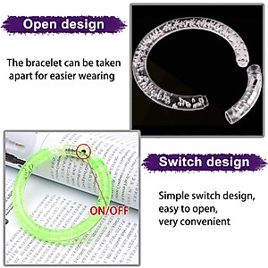 24 Pack Patriotic Glow In The Dark LED Bracelets Memorial Day Party Favors for Kids Adult Party Supplies Flashing Light Up Bracelet Glow Sticks Party Toys 4th of July Accessories Birthday Games Gifts