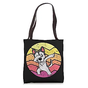 Dabbing Wolf For Women Boys Kids Girls, Wolf And Moon Tote Bag