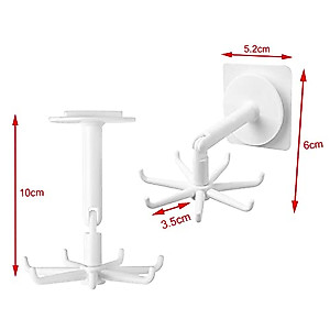 Colcolo 7 Claw Storage 60 Degree Rotation Hangers for Living Room, Office Umbrella Cabinet, White