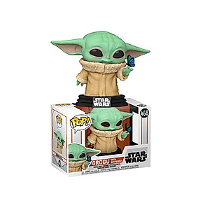 POP Funko Star Wars The Mandalorian The Child Grogu with Butterfly 468 Exclusive Bobblehead