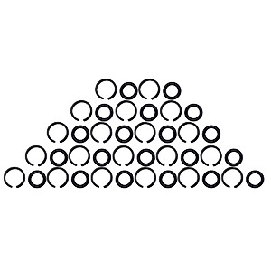 Generic 1/2"" Impact Wrench Socket Retainer Rings Clip with O-Ring,Fits Replacement Impact Wrench Tool Parts and Accessories,O-ring Square Drive Socket Retainer Ring （20 Sets/Pack）