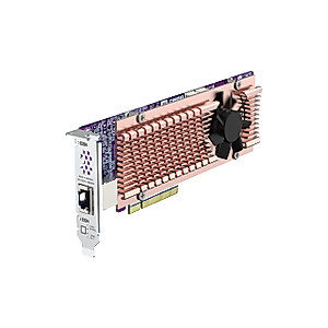 QNAP QM2-2P410G1T 2 x PCIe Gen4 NVMe SSD & 10GbE (10G/5G/2.5G/1G/100M) Port Expansion Card to Enhance Performance