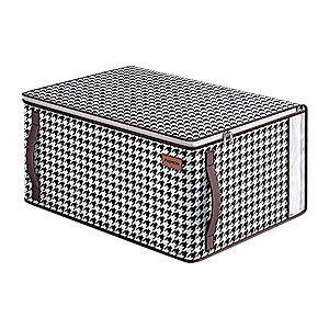 Kadlawus Visual Clothes Storage Bag - Foldable Check Quilt Storage Bag Wardrobe Sorting Storage Box Portable Storage Bag Winter Quilt Storage Box
