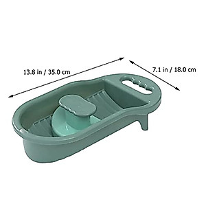 DOITOOL Washboard for Hand Washing Clothes Mini Washboard Personal Laundry Washboard Portable Socks Clothing Scrubbing Board Manual Clothes Handle Washboard 35x18cm