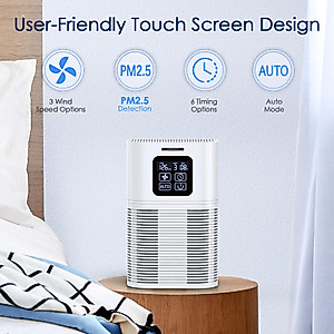Air Purifiers for Bedroom Home Large Room 610 sq.ft (Filter Inside), Upgrade AMEIFU H13 Hepa Purifier with Aromatherapy Function for Pets Hair, Smoke, Dust and Smell (California Available)