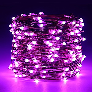 ER CHEN Fairy Lights Plug in, 99Ft/30M 300 LED Starry String Lights Outdoor/Indoor Waterproof Copper Wire Decorative Lights for Bedroom, Patio, Garden, Party, Christmas Tree (Purple)