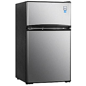 Avanti RA31B3S 3.1 Cubic Foot 2-Door Counter-high Refrigerator/Freezer, 33.5" x 18.8" x 19.8", Black