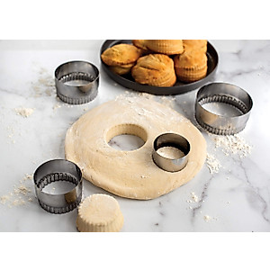 Nordic Ware Biscuit Round Cutters, 4-Piece, Stainless Steel