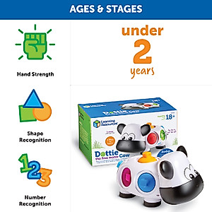 Learning Resources Dottie the Fine Motor Cow - 1 Piece, Ages 18+ months Fine Motor Skills Toys for Toddlers, Preschool Toys, Educational Toys for Kids
