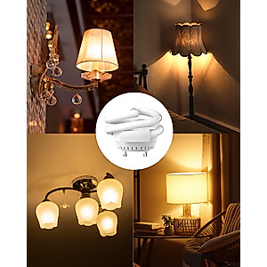 JACKYLED UL-Listed 13W T3 Spiral GU24 CFL Light Bulbs, 2700K Soft White 2 Prong Twist Lock Base Light Bulb, 1000 Lumen Compact Fluorescent Bulbs (2 Pack)