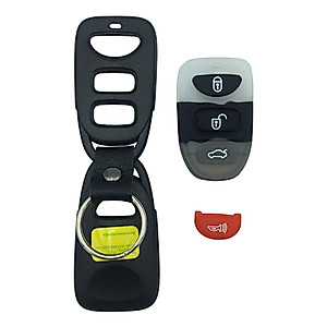 Keyless Entry Remote Key Fob Case with 4 Button Key Shell for Hyundai Elantra Sonata No Chips No Battery Holder