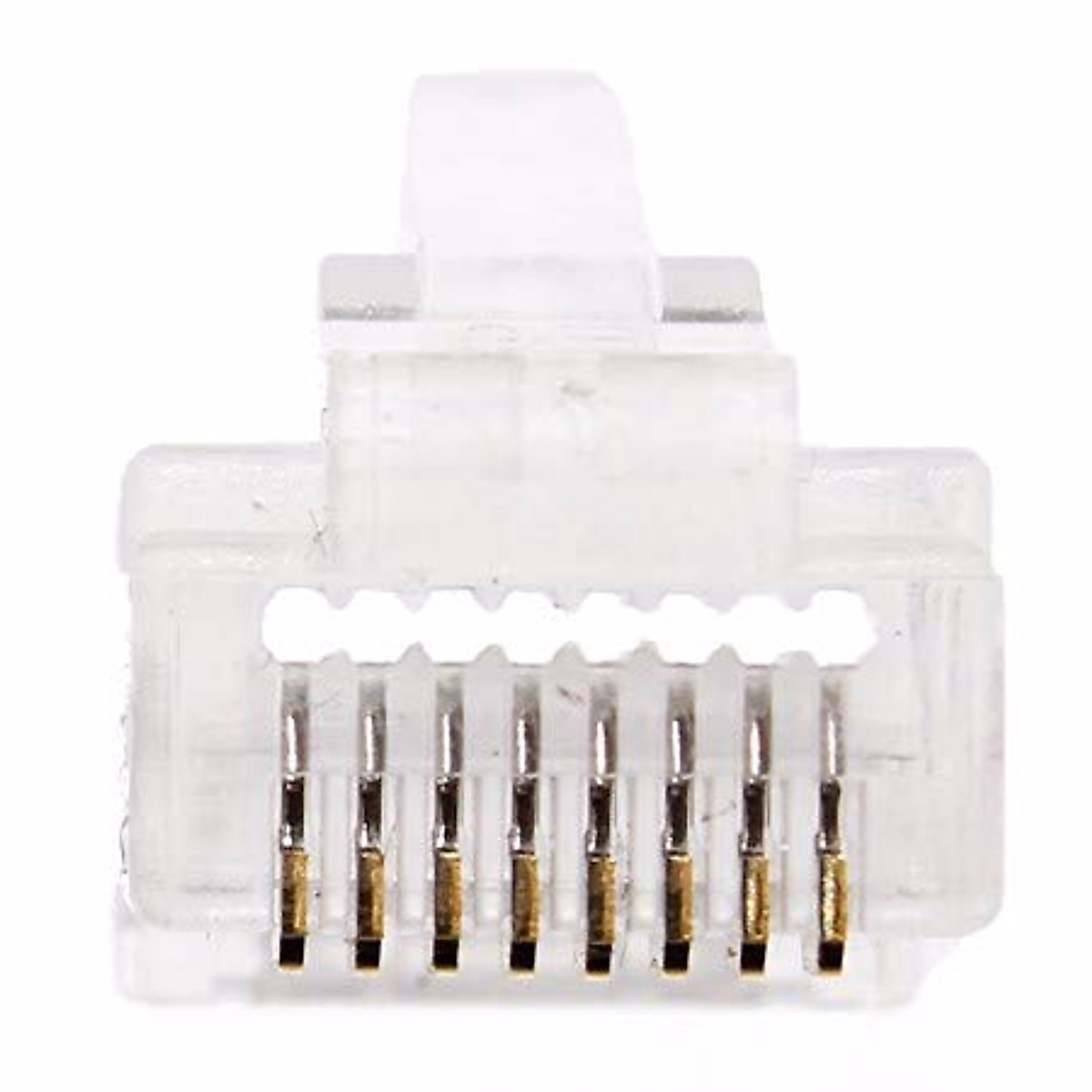 ITBEBE 100-Pack RJ45 Pass Through Connector | Cat 6 Connectors for High-Speed Data | Pass Through RJ45 with Gold-Plated Contacts | Universal Compatibility | Simplified Termination | Professional-Grade
