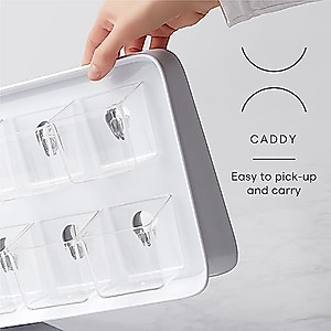 YouCopia TeaStand Tea Bag Organizer with Clear Removable Bins, Cabinet or Pantry Storage Caddy, 120-Bag