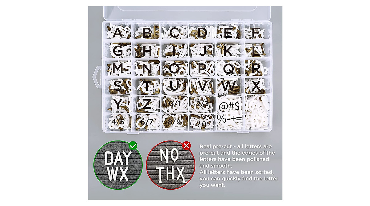 Felt Letter Board with 725 Pre-Cut Letters - Perfect for Home & Classroom