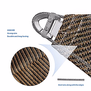 E&K Sunrise Reinforcement Large Sun Shade Sail 24' x 24' Rectangle Heavy Duty Strengthen Durable Outdoor Garden Canopy UV Block Fabric (260GSM)- - Brown