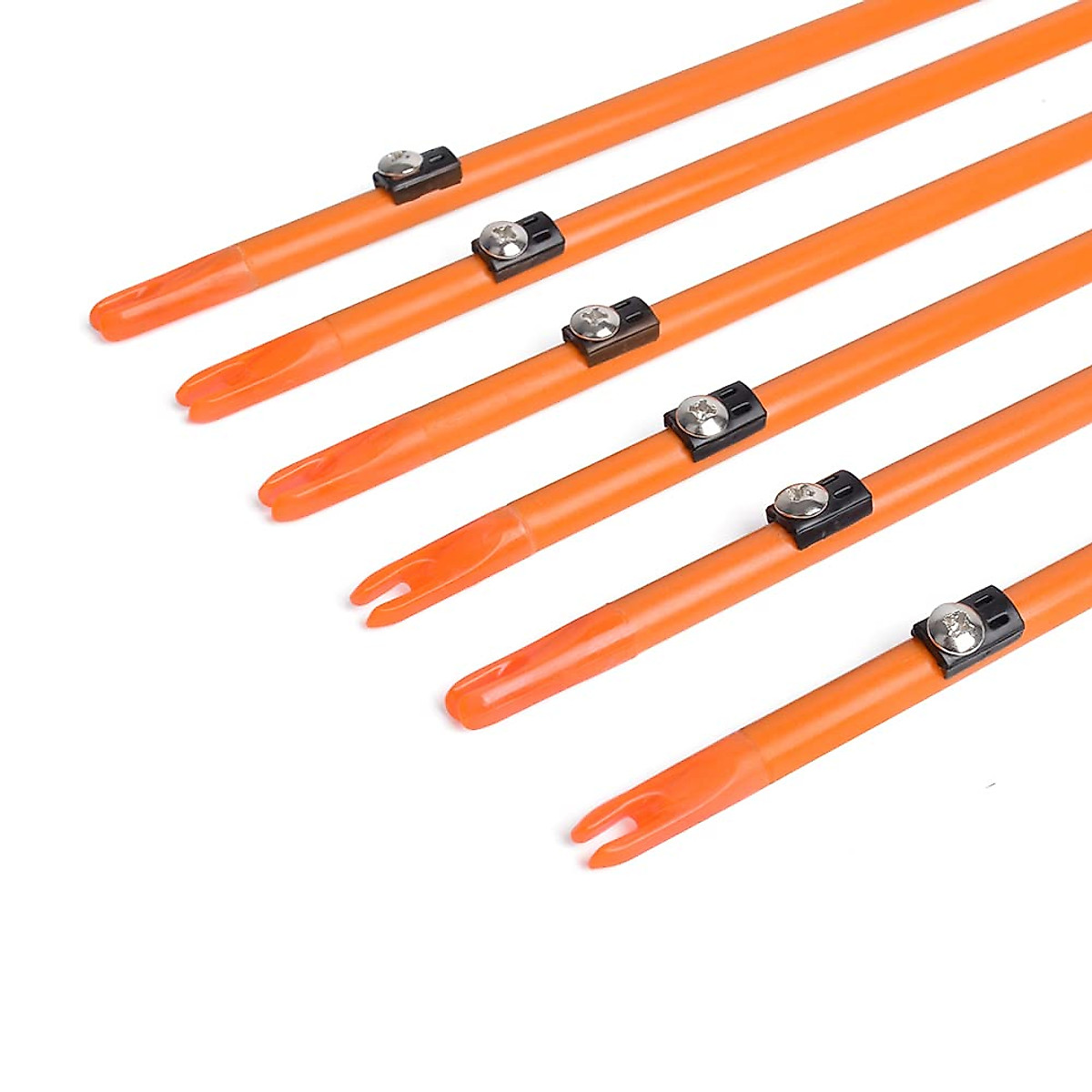 Bowfishing Arrows 34inch Solid Fiberglass Shaft with Broadhead for Compound Bow Recurve Bow Fishing Arrow Archery Hunting (Pack of 6)