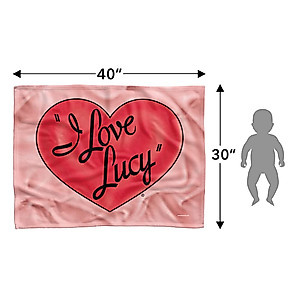 LOGOVISION I Love Lucy Lightweight Baby Blanket, 30"X40", 3D Logo Unisex for Infants Girls & Boys