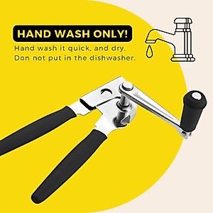 LUSAN STORE Crank Handle Commercial Can Opener - Heavy Duty Manual Can Opener with Ergonomic Cushioned Non-Slip Handles, Smooth Edge with Stainless Steel Blade