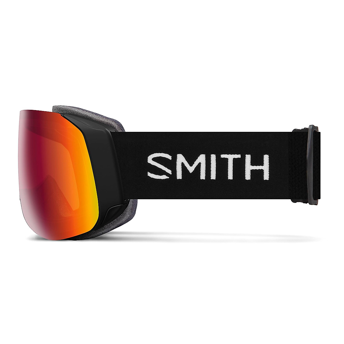SMITH 4D MAG S Goggles with ChromaPop Lens – Performance Snowsports Goggles with Easy Lens Change Technology for Skiing & Snowboarding – for Men & Women – Black + Sun Red Mirror Lens