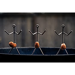 Hot Dog Roaster Stainless Steel Three Man Stick Figure Griller Funny Barbeque by Gute - BBQ Gifts, Grilling Gift, Dad Gifts, Gifts for Men Novelty Hotdog - Great for Parties, Birthdays, Tailgates!