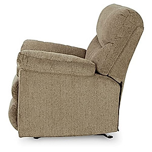 Signature Design by Ashley Alphons Transitional Polyester Tufted Rocker Recliner, Light Brown