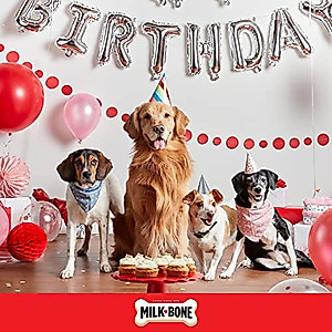 Milk-Bone Flavor Snacks Dog Birthday Treats, Small Biscuits, 36 oz. Tin