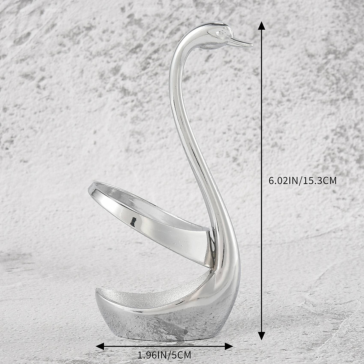 Limnyves Steel Fork & Spoon Holder, Decoration Tableware Set Kitchen Tools Swan Holder Cutlery Holder,Best Gift for Valentine's Day/Wedding, Silver