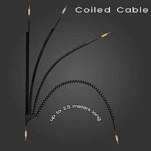 BUTIAO for Marshall Speaker Cable, Replacement Aux Extension Cord 3.5mm Coiled Audio Cable for Marshall Action II Stanmore II Woburn II Stockwell Bluetooth Speaker