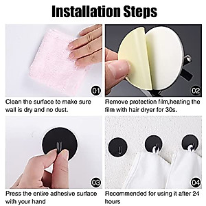 Sticky Hooks Hooks for Hanging Wall Hanger Adhesive Hooks Heavy Duty Stick on Wall Hooks Towel Hooks Door Hooks Black