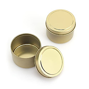 SONVIIBOX 24 Pieces gold Candle Tins 4oz,Candle tin Bulk,candle jars for making candles,Bulk Candle Containers for Candle Making,Storage Jars,DIY Candle Making(Gold)