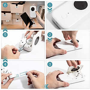 Phomemo D30 Label Maker Tape, Black on Lavender, White, Pink Sticker Thermal Paper, Long Self-Adhesive Label Tape, 15mm x 6m (1/2"x2361/8") Continuous Paper, 3 Roll