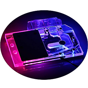 GPU Copper Waterblock G1/4 Threads Full Cover Water Cooling Water Block PC Liquid Cooling GPU Watercooling Block for Graphic Card ZOTAC Gaming GeForce GTX 1660 Twin Fan 5V RGB RBW LED