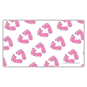 50 Pink Baby Feet Diaper Raffle Tickets - Girl Baby Shower Game