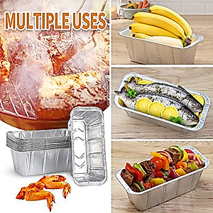 MMonDod 120 Pack Aluminum Foil Tray Drip Pan Liners Compatible with Blackstone Grills for 17" 22" 28" 30" 36" Griddles, Heavy-Duty Disposable Grease Cup Liners