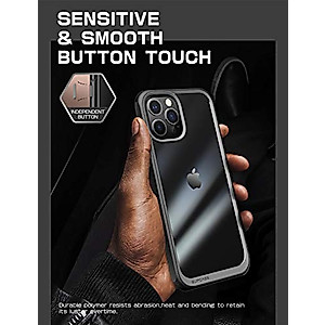SupCase Unicorn Beetle Style Series Case Designed for iPhone 12 Pro Max (2020 Release) 6.7 Inch, Premium Hybrid Protective Clear Case (Black)