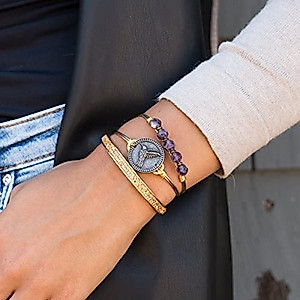 Luca + Danni Hummingbird Bangle Bracelet For Women - Silver Tone Regular Size Made in USA