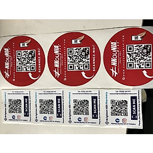 200 Piece Custom Sticker and Customized Logos Wedding Birthday Baptism Stickers Design Your Own Stickers Personalize Stickers (White Artpaper, 1.5" Round)