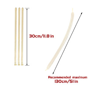 KAWKALSH 260 Balloons Clear, Long Balloons for Balloon Animals, Thickening Skinny Latex Twisting Balloons for Tying Balloon Arch Modeling Magic Clown Birthday Wedding Party Decorations 100pcs Clear