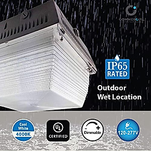 Commercial Lighting Technologies CLT 60W Waterproof IP65 LED Outdoor Canopy Garage Light 4000K