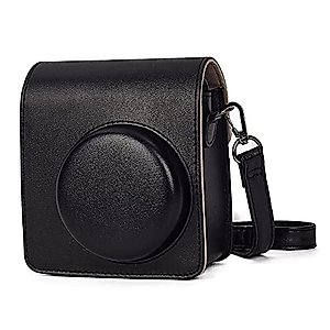 Phetium Instant Camera Case Compatible with Instax Mini 40,PU Leather Bag with Pocket and Adjustable Shoulder Strap (Black)