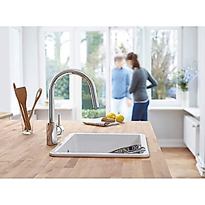 GROHE 3134910E Concetto Eco-Friendly Pull-down Bar Kitchen Faucet with sprayer Chrome