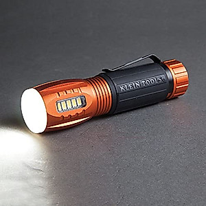 Klein Tools 56028 LED Flashlight and Work Light, Durable, Waterproof, Compact, Hands-free Magnetic End, Runs to 12 Hours, for Work and Outdoor