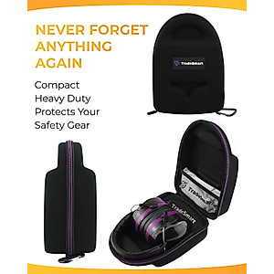 TRADESMART Purple Shooting Ear & Eye Protection with Hard Carrying Case