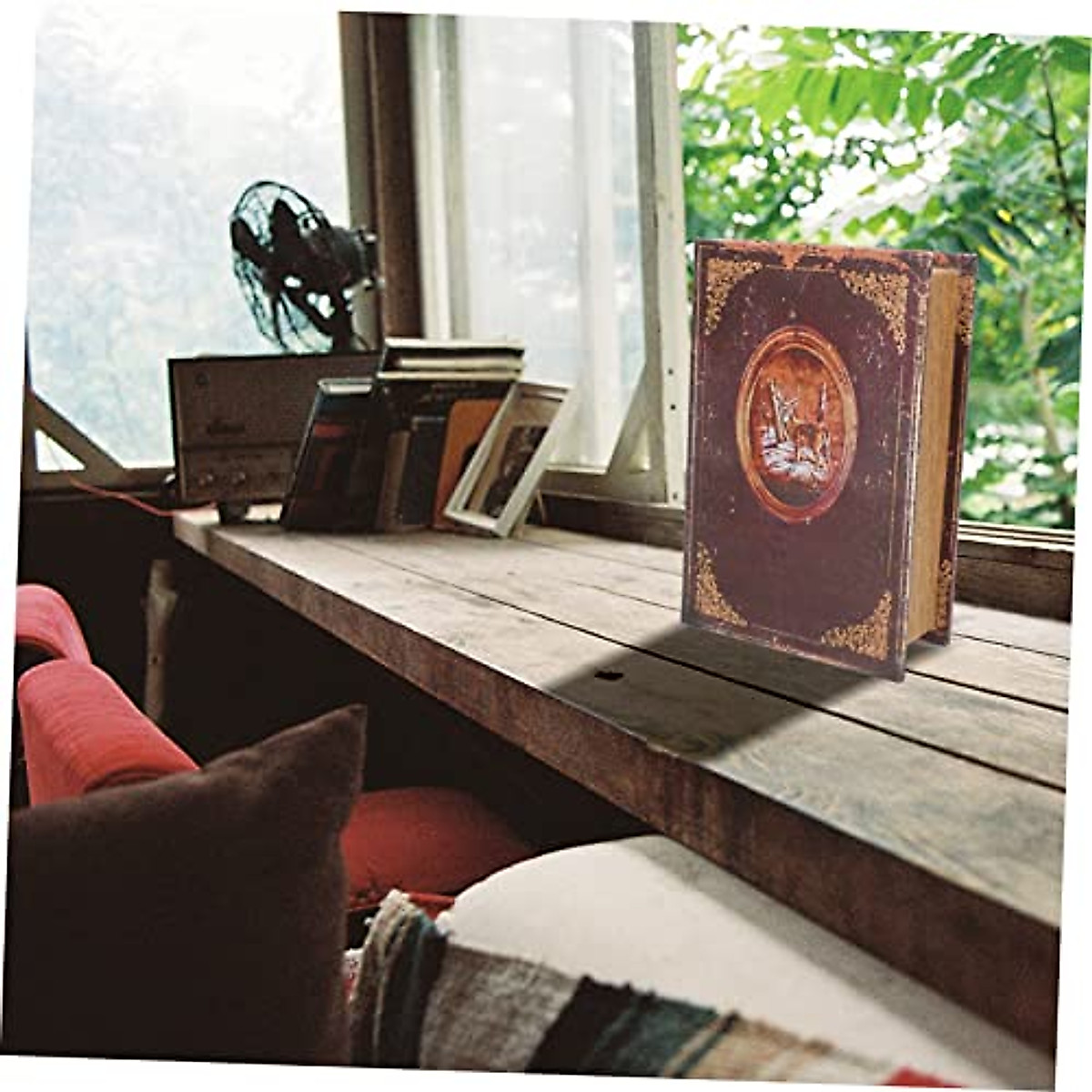 Garneck Box Bible Storage Box Para Mesa De Secret Book Safe Box Christmas Gift Box Fake Books Xmas Bible Ornament Wood Bible Box Wood Bible Case Office Wood Wooden Props