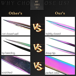 Lash Eyelash Extension Tweezers for Women -Precision Tweezers for Volume Classic Lashes,Japanese Steel Professional Volume False Lash Application Tools (Straight Tweezers-1Pcs)