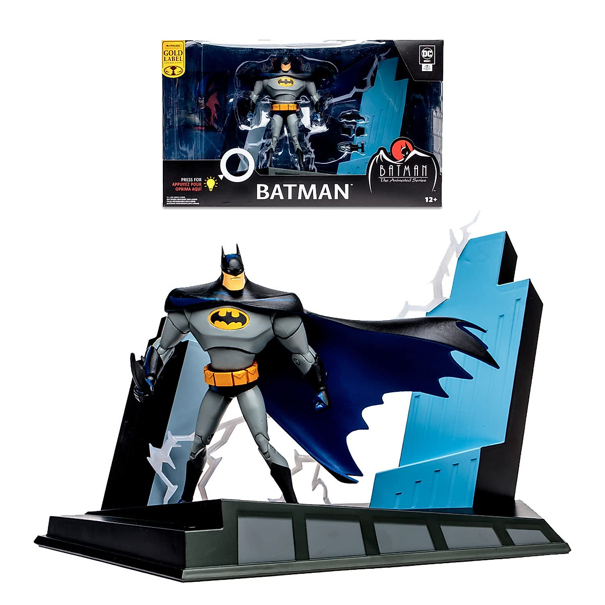 McFarlane Toys - 7-Inch Batman Figure – DC Multiverse Figures – Batman Toys – Gold Label Batman Action Figure – 22 Moving Parts – Collectable Art Card Included