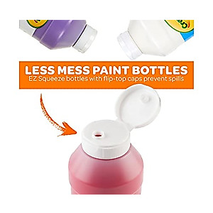 Crayola Washable Paint, 12 Count, Kids Non Toxic Paint Set, School Supplies, Assorted Colors, 16 Oz