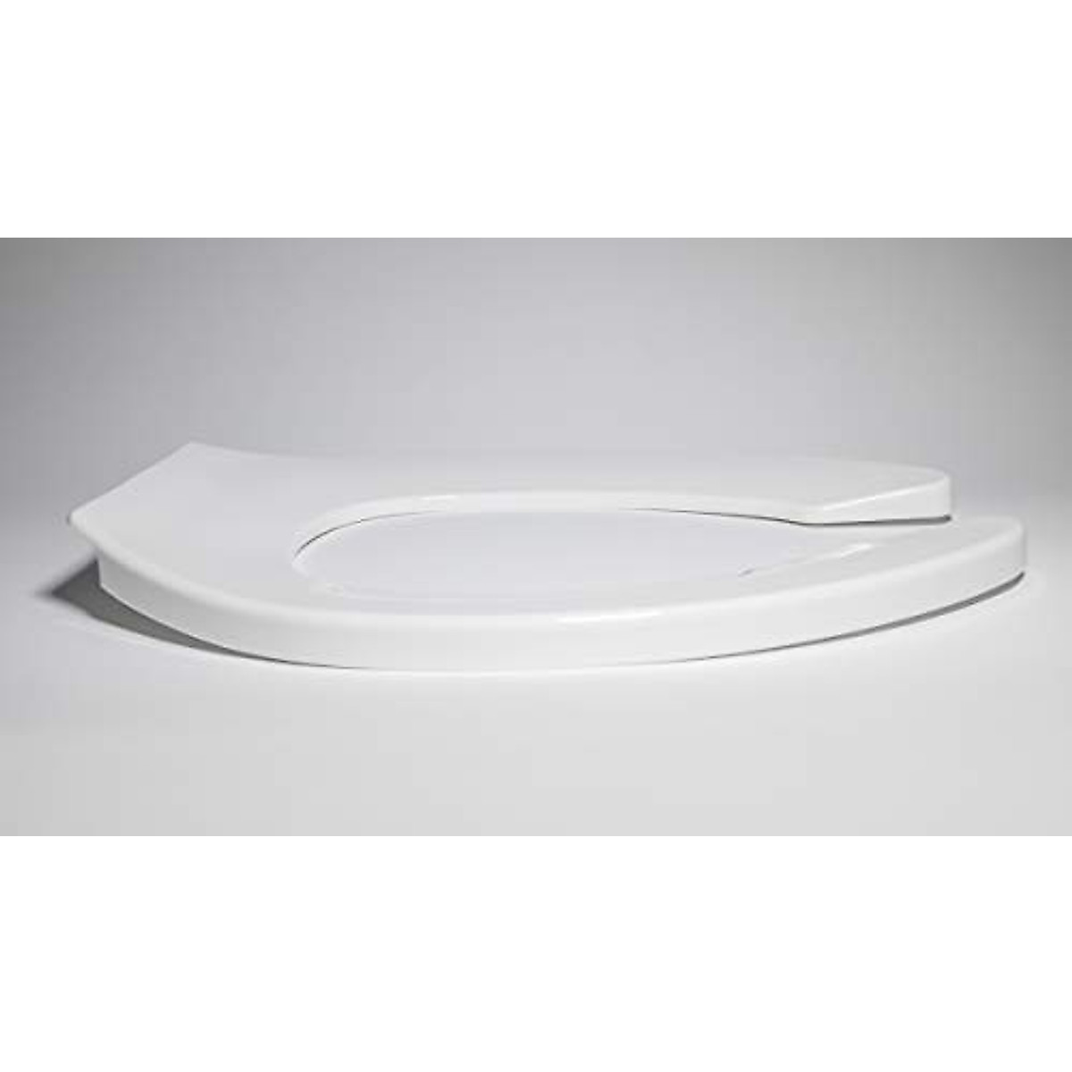 Centoco 550STSCC-001 Elongated Plastic Toilet Seat, Open Front No Cover, Stainless Steel Hinges, Regular Duty Commercial Use, White