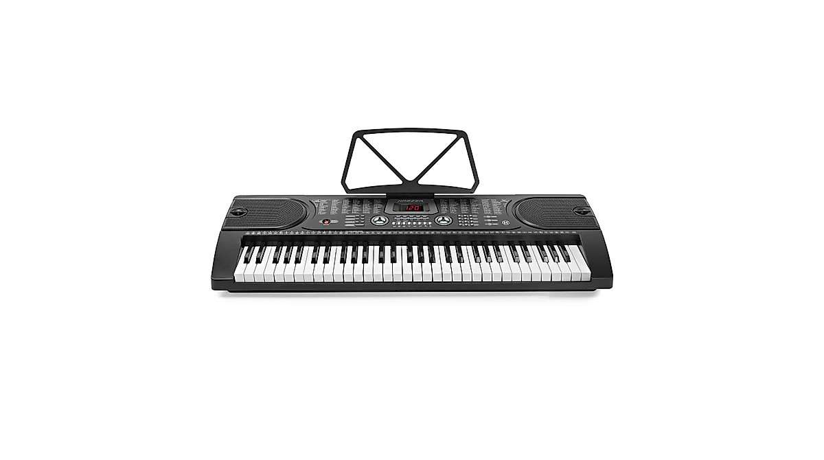 Hamzer 61-Key Portable Keyboard Piano Kit - Stand, Mic, Stool