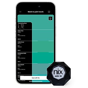 Nix Mini 3R Color Sensor Colorimeter - Portable Color Matching Tool - Identify and Match Paint and Digital Color Values Instantly (Manufacturer Refurbished)